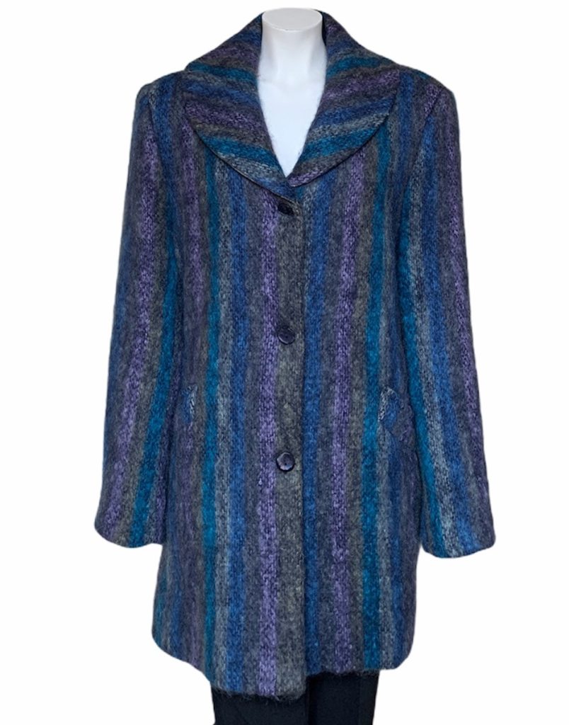 Donegal Design Heather stripe Mohair Coat - Irish Handcrafts